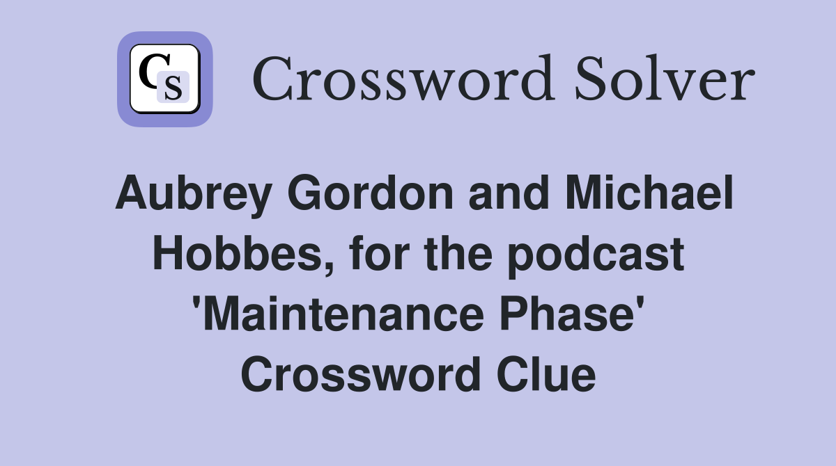 Aubrey Gordon and Michael Hobbes, for the podcast 'Maintenance Phase ... Aubrey Gordon and Michael Hobbes, for the podcast 'Maintenance Phase ...